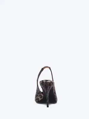 Amina Muaddi Snake Print High-heeled Sandals