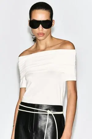 Cos Folded Off-the-shoulder Top - White