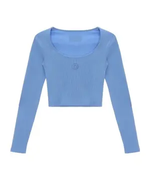 MARINE SERRE Long Sleeve Round Neck Top - No