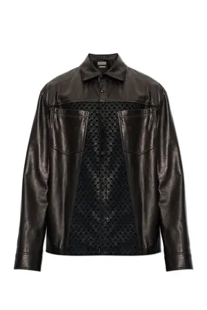 Alexander McQueen Skull Panel Leather Jacket