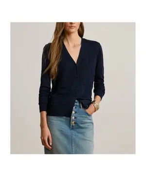 Ralph Lauren Jacquard V-neck Knitted Cardigan