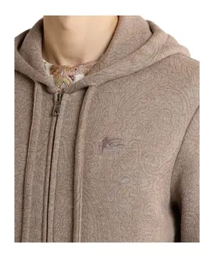 Etro Paisley Zip-up Hoodie - Nude