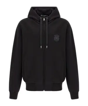 Dolce & Gabbana Coat Of Arms Logo Hoodie - Black