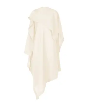 Issey Miyake All Squares Asymmetric Draped Dress - Ivory