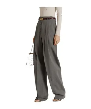 Alberta Ferretti Wide-leg Tailored Trousers With Pleats