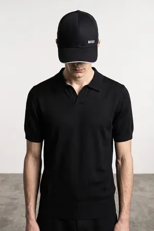 Hugo Boss H Lantoni Knitted Polo Shirt