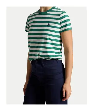 Polo Ralph Lauren Striped Embroidered-logo T-shirt