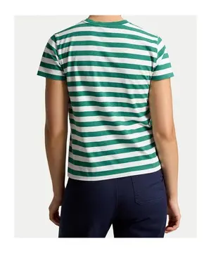 Polo Ralph Lauren Striped Embroidered-logo T-shirt