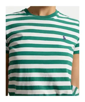 Polo Ralph Lauren Striped Embroidered-logo T-shirt