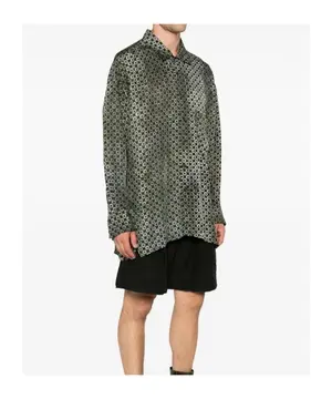 ZIGGY CHEN Digital-print Cocoon-style Shirt