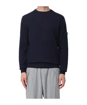 Peuterey Long-sleeved Knitted Pullover - Blue