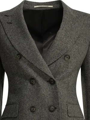 Tagliatore Double-breasted Herringbone Blazer