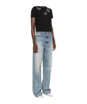 ALICEOLIVIA Alice + Olivia Embellished Butterfly T-shirt