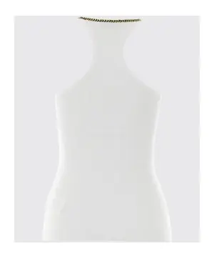 Elisabetta Franchi Ribbed Knit Chain-trimmed Tank Top