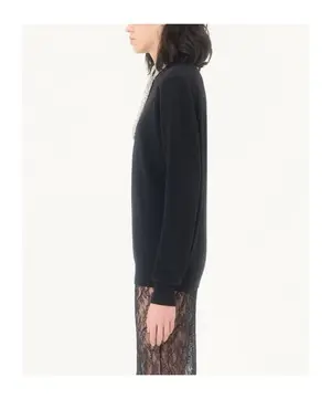 Valentino Garavani Embellished Scarf Detailed Jumper