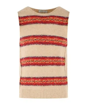 Dries Van Noten Manado' Alpaca Blend Vest - Beige