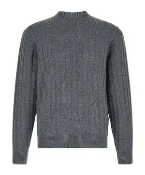 Hugo Boss Textured Crew Neck Knitted Sweater - No