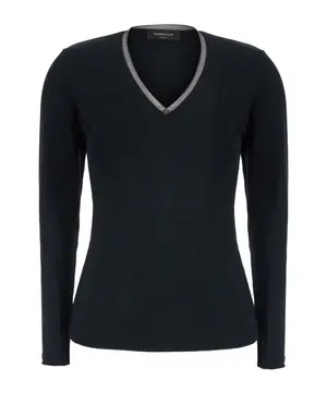 Fabiana Filippi V-neck Top - Black