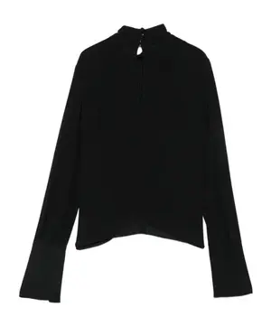 Patrizia Pepe Pleated High-neck Blouse