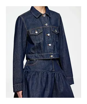 GANNI Cropped Denim Jacket