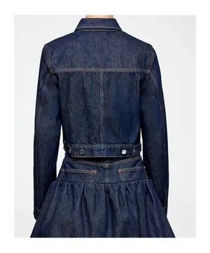GANNI Cropped Denim Jacket