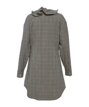 MSGM Abito Ruffle Detailed Mini Dress