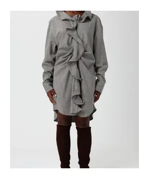 MSGM Abito Ruffle Detailed Mini Dress