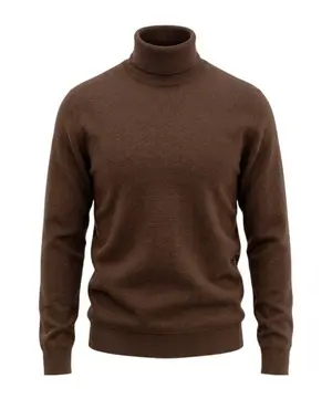 DRUMOHR Roll Neck Wool Sweater - Brown