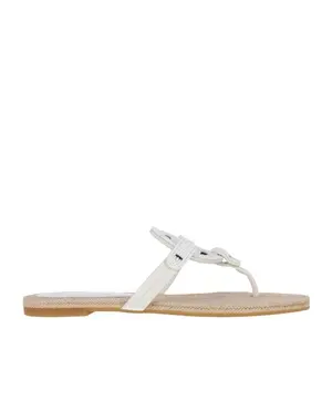 Tory Burch Miller Logo Slide Sandals - Ivory