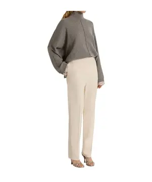 Alberta Ferretti Cashmere Sweater With Lace Cuffs