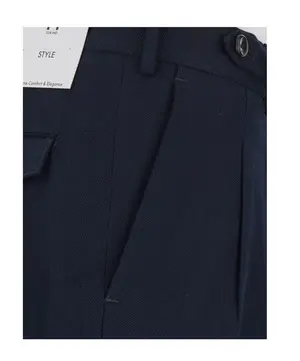 PT TORINO Tailored Trousers With Belt Loops - Blu