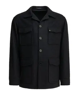 Tagliatore Milton' Overshirt Jacket - Blue
