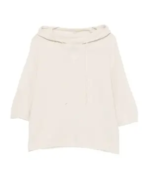 Fabiana Filippi Drawstring Hood Short Sleeve Sweater - No