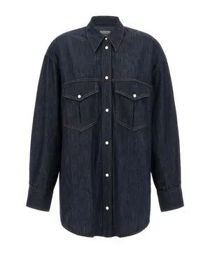Khaite Long-sleeved Shirt - Deep Indigo
