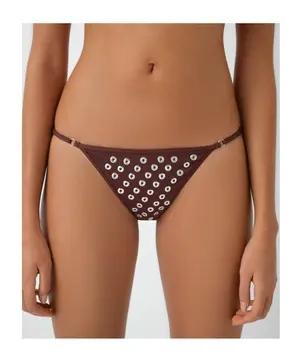 Gimaguas Eyelet-embellished Bikini Bottoms