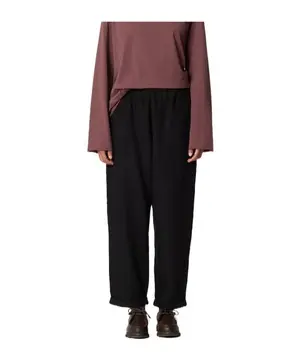 Labo.art Pull-on Cuffed Cotton Cover Trouser - Black