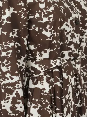 Max Mara Pattern-printed Fit & Flare Midi Dress