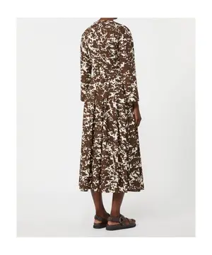 Max Mara Pattern-printed Fit & Flare Midi Dress