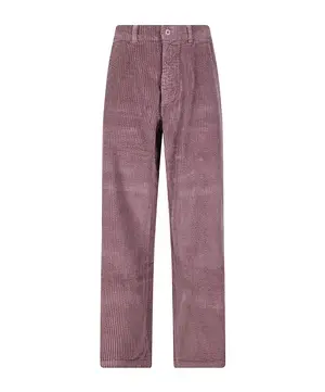 Labo.art Trousers With Elastic Waistband In Cotton Corduroy - Gray