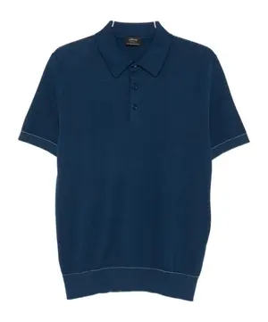 Brioni Short-sleeved Polo Shirt - Blue