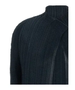Issey Miyake Pleated Jacket - Dark Navy