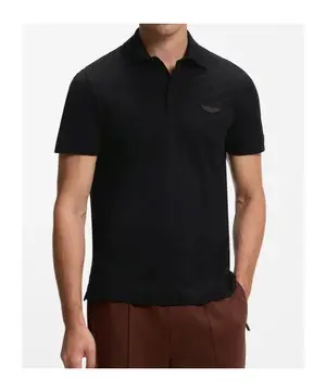 Hugo Boss X Aston Martin Polo Shirt In Mercerized Cotton Jacquard - Black