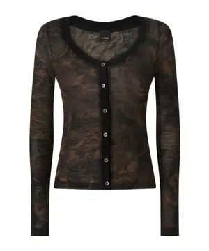 Pinko Floral Print Long Sleeve Cardigan