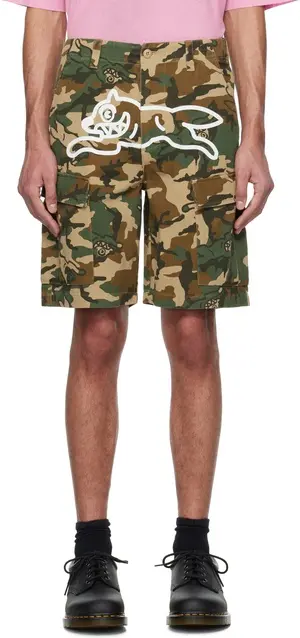 ICECREAM Running Dog Camo Cargo Shorts