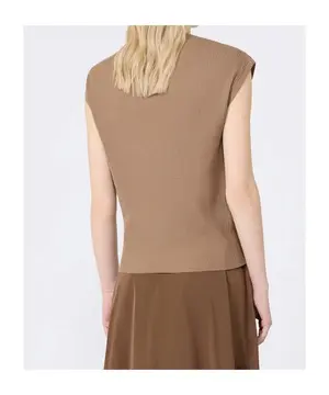 Max Mara Fine Rib-knit V-neck Gilet