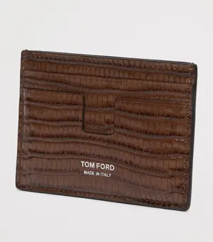 TOM FORD Calfskin Scale-effect Card Holder