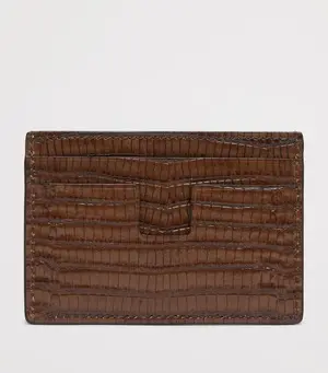 TOM FORD Calfskin Scale-effect Card Holder