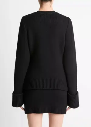 Vince Double-faced Ribbed Cardigan