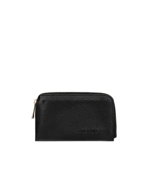 Longchamp Zip-around Leather Wallet - Black