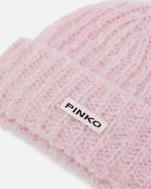 Pinko Logo Patch Turn-up Beanie